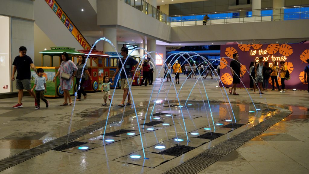 Circuit Mall Popping Jets Fountain, Makati, 2018 — IndustronFountains.com